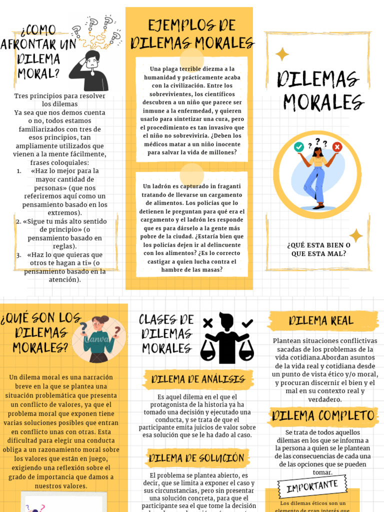 Triptico DPCC Dilemas Morales | PDF | Moralidad
