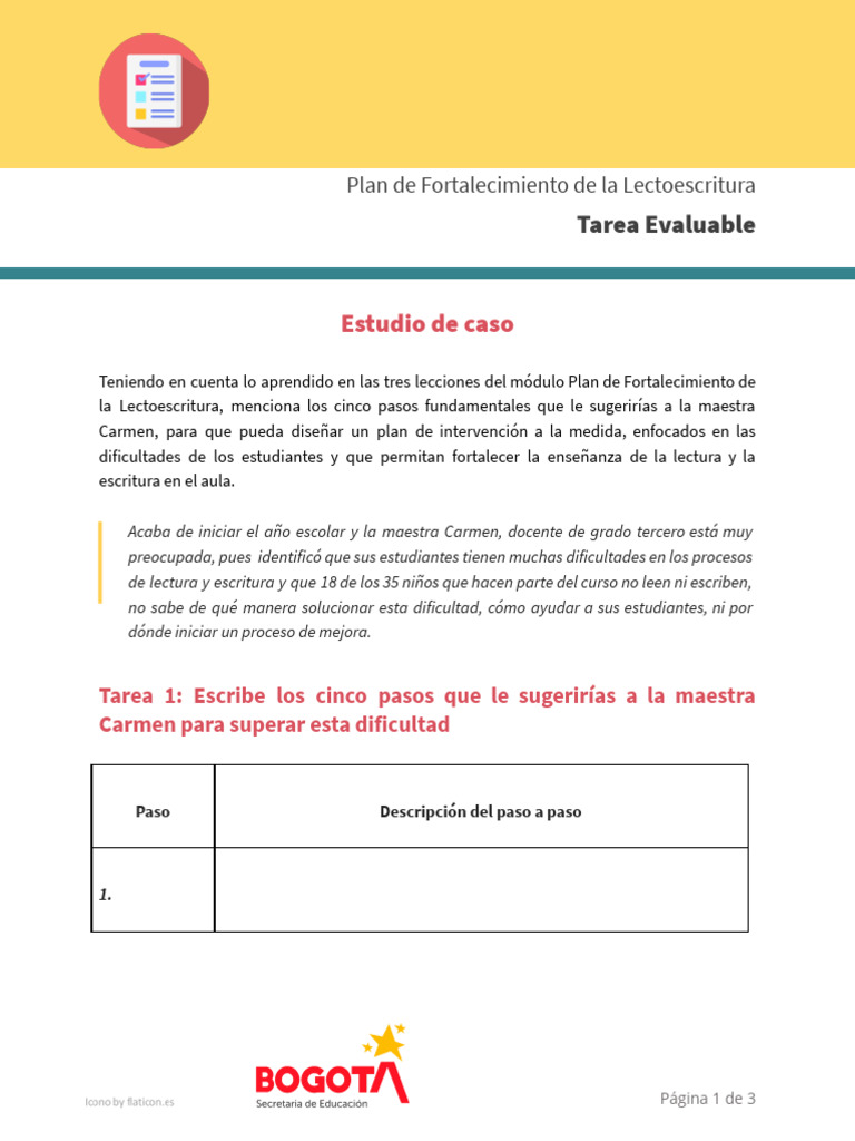 Tarea evaluable PFLE - DAYANA JULIO | PDF | Salón de clases | Aprendizaje