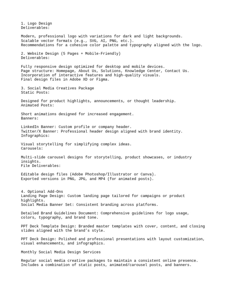 website requirements | PDF