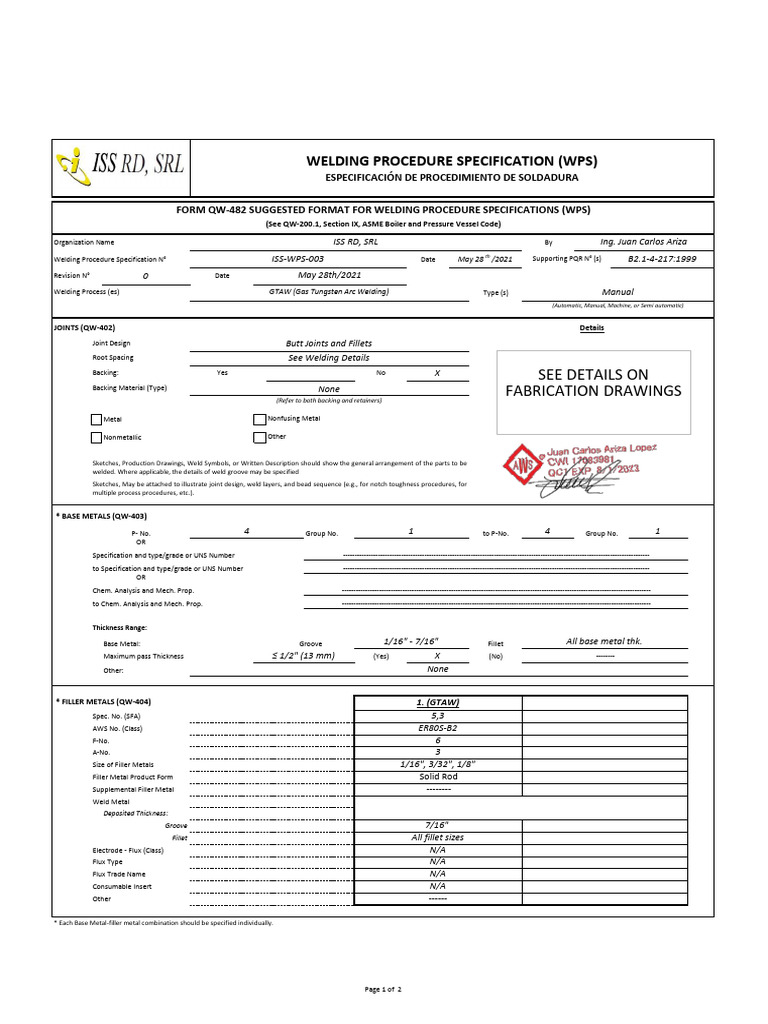 Iss Wps 003 Rev 0 Pdf Electricity Industrial Processes