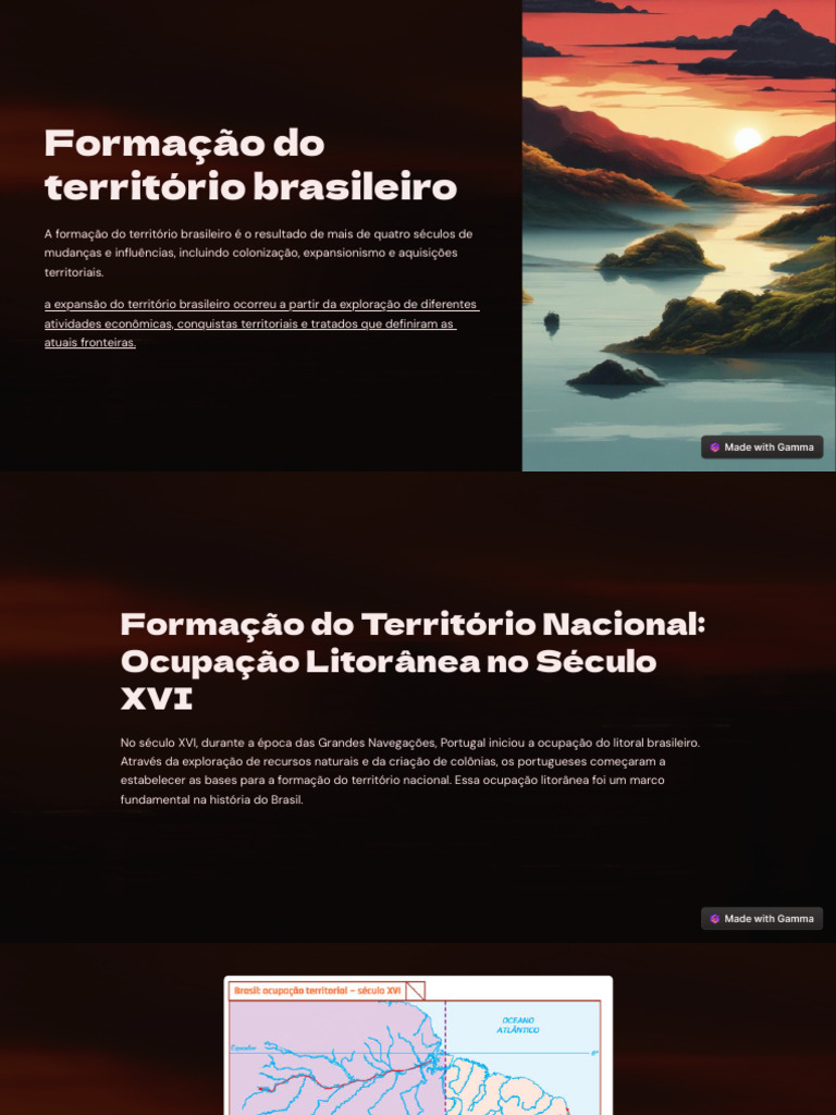 Formacao Do Territorio Brasileiro | PDF | Brasil | Era dos Descobrimentos