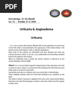 Urticaria Control Test | PDF