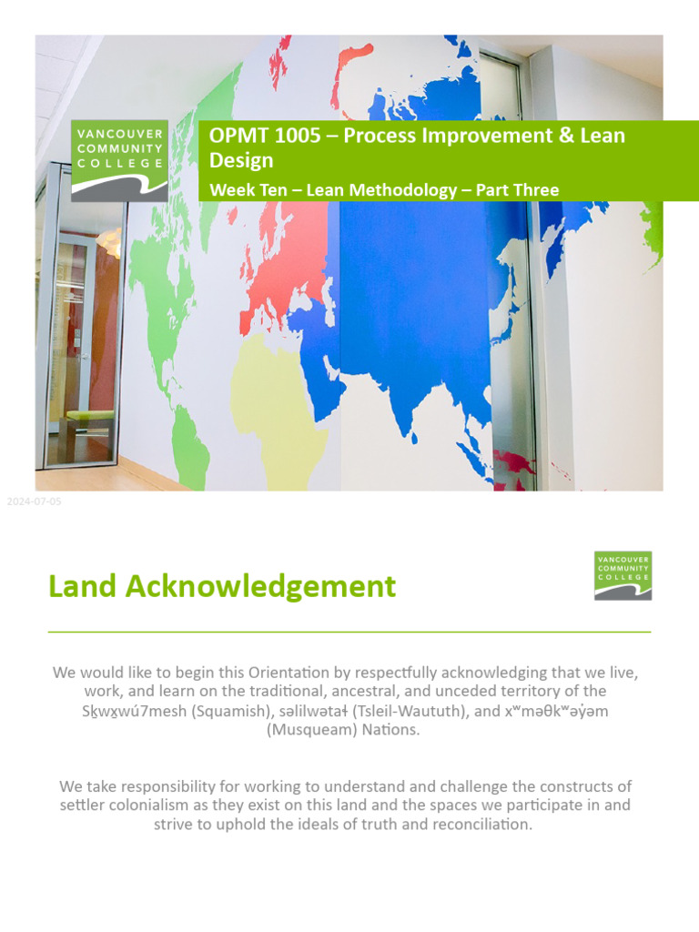 OPMT 1005 - Week Ten - Lean Methodology - Part Three | PDF | Inventory | Production And ...