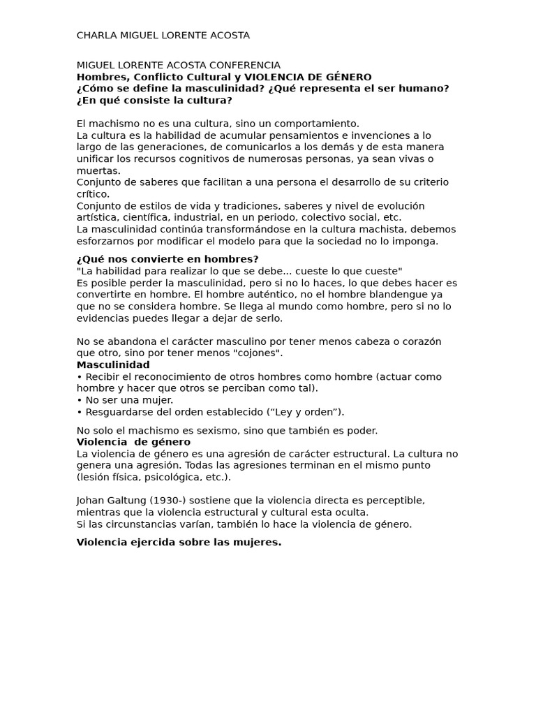 Masculinidad y Violencia de Género | PDF | Violencia | Masculinidad