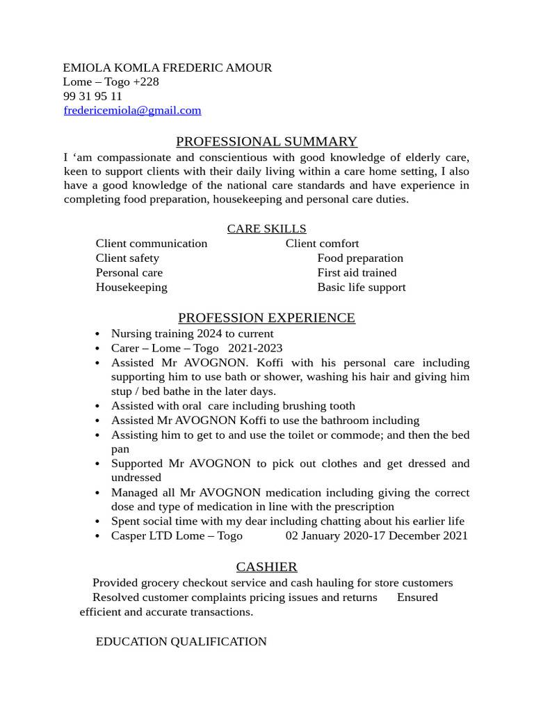 CV Emiola Fre | PDF