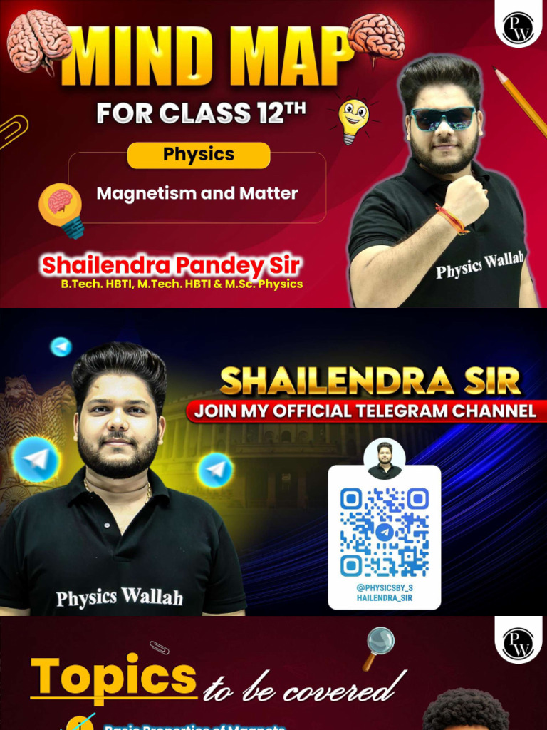 Magnetism_and_Matter_MIND_MAP_SERIES_PHYSICS_SHAILENDRA_PANDEY_SIR | PDF