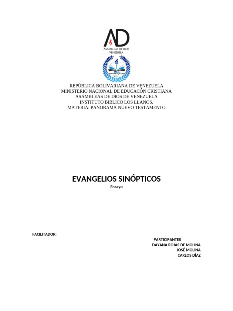 Evangelios Sinopticos Mateo Hechos Juan | PDF | Evangelio de Mateo | Hechos de los apóstoles