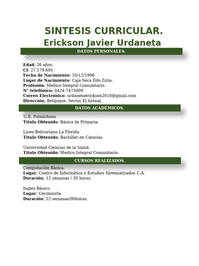 Erickson Curriculum1 | PDF