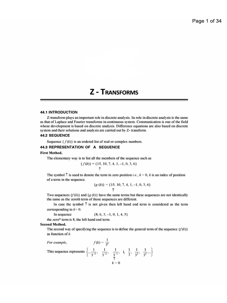 Module-4 &5 (Z-Transform) | PDF