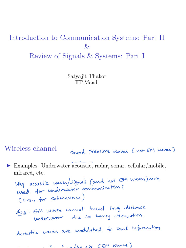 Lecture2-SignalsandSystems | PDF | Frequency Modulation | Waves