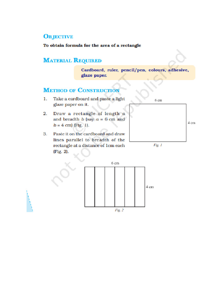 Area of Rectangle | PDF