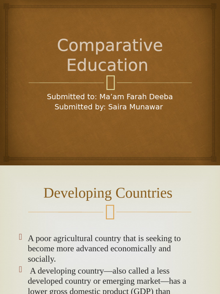 Comparative Education | PDF | Educational Stages | Secondary Education