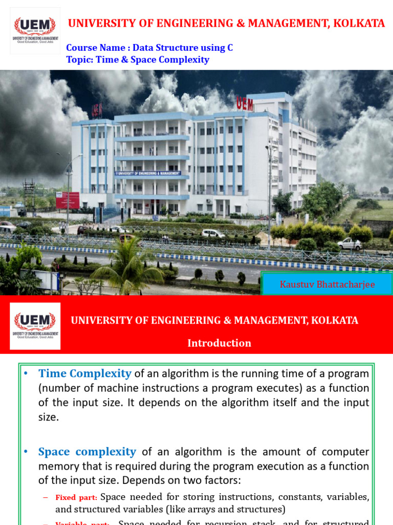 Data Structure-Time & Space Complexity | PDF | Computational Science | Algorithms