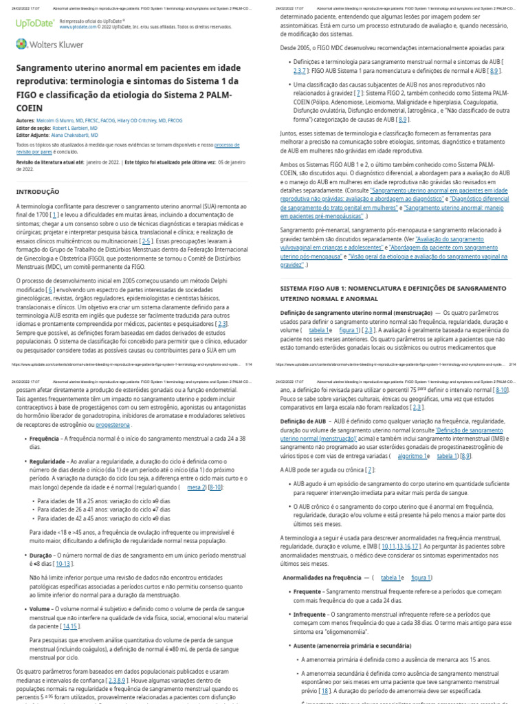 Abnormal Uterine Bleeding in Reproductive-Age Patients - FIGO System 1 ...