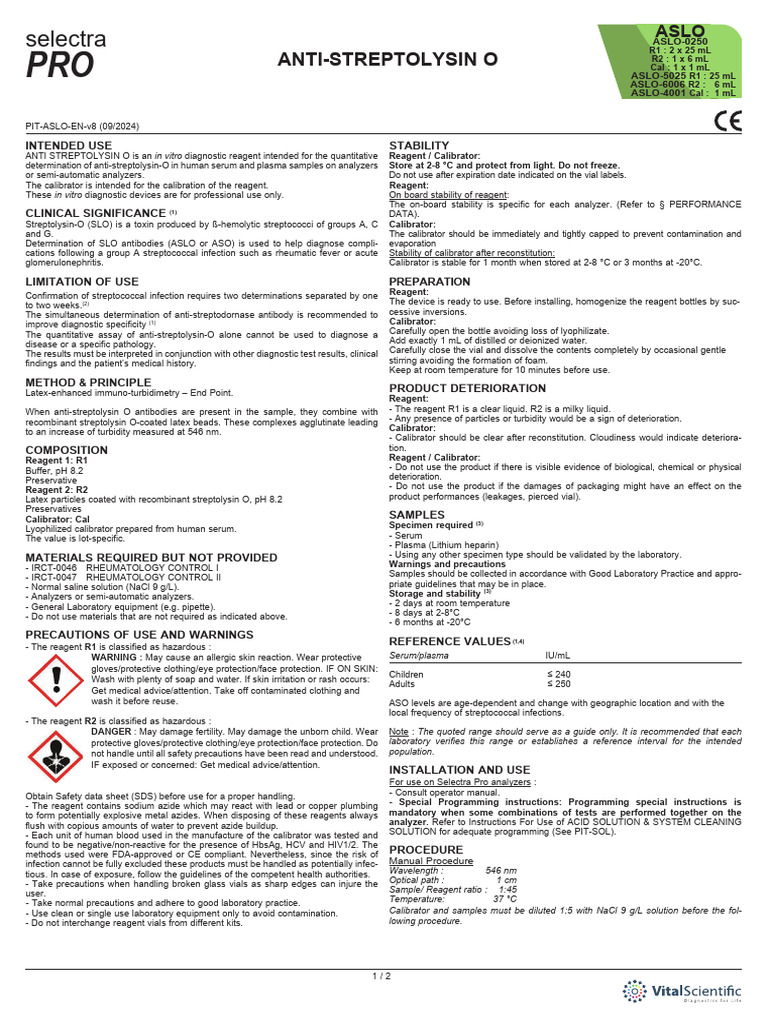 PIT ASLO EN v8 - 06 01 2025 1 | PDF | Detection Limit | Medical Specialties