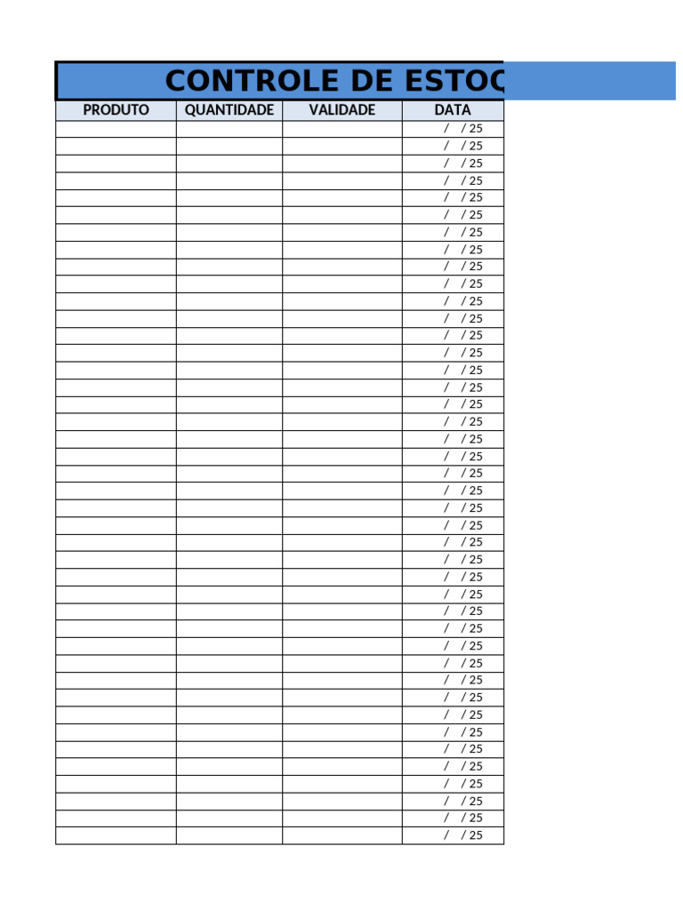 Planilha Controle de Estoque | PDF