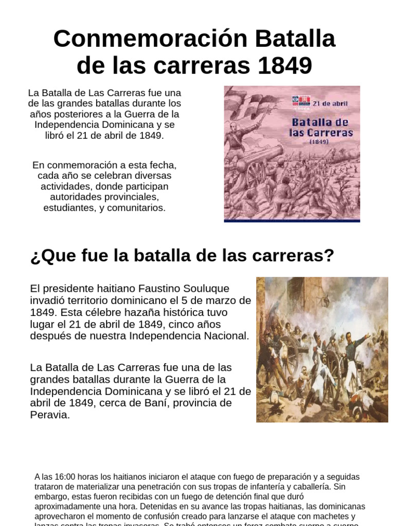 Conmemoración Batalla de Las Carreras 1849 | PDF