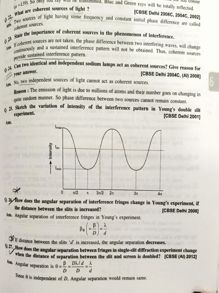 Wave Optics Assignment With Solutions | PDF | Coherence (Physics) | Diffraction