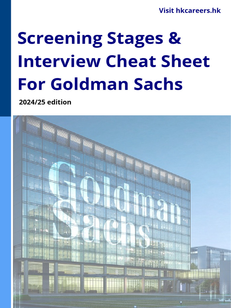 Goldman Sachs 2024 Hiring Insights | PDF | Investment Banking | Goldman ...