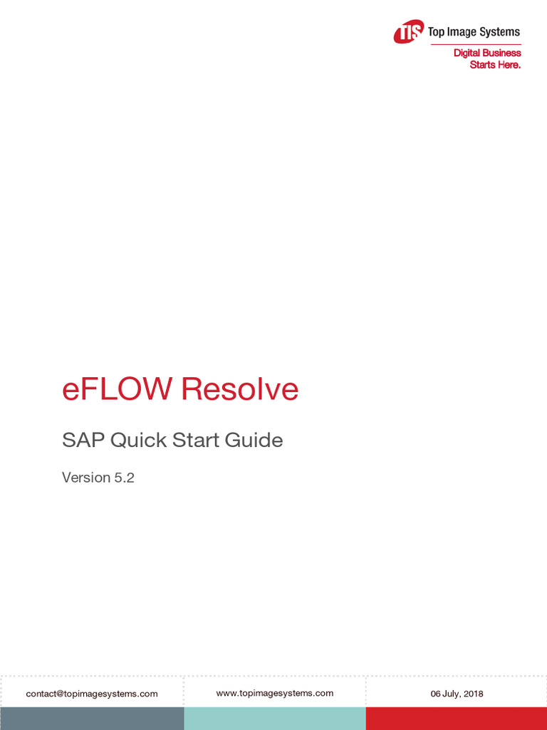 eFLOW AP For SAP - eFLOWResolve SAPQuick Start Guide | PDF | System ...