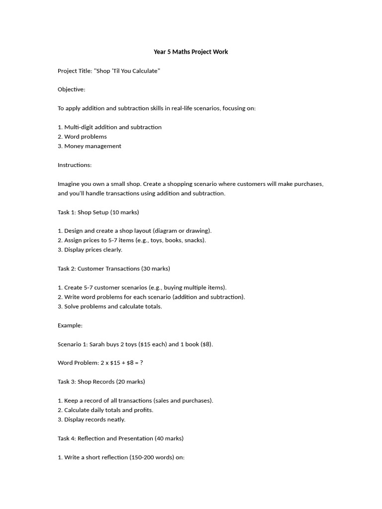 Year 5 Maths PR | PDF