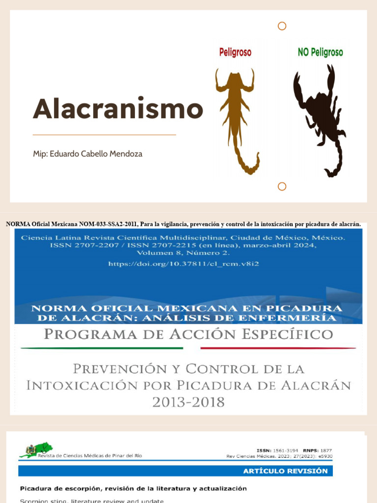 Alacranismo | PDF | Especialidades Medicas