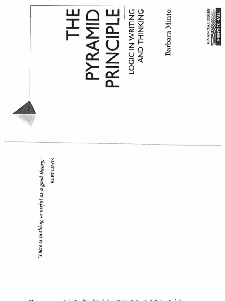 Minto 1987 Pyramid Principle Chap 1-4 | PDF