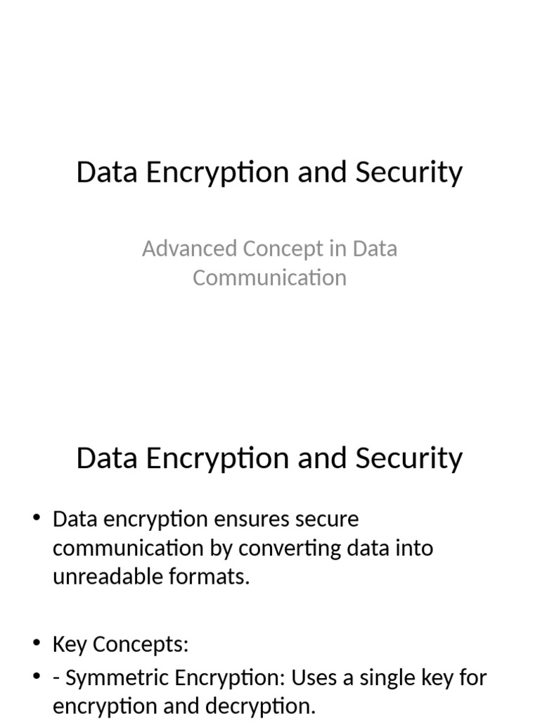Data Encryption and Security | PDF