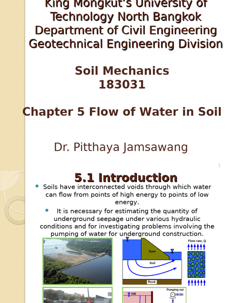Soil Chapter 5 - Flow of Water in Soil (New) | PDF | Porosity | Fluid ...