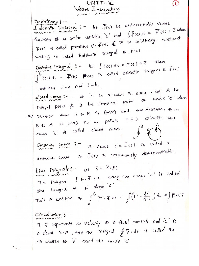 Unit 5 Vector Integration | PDF