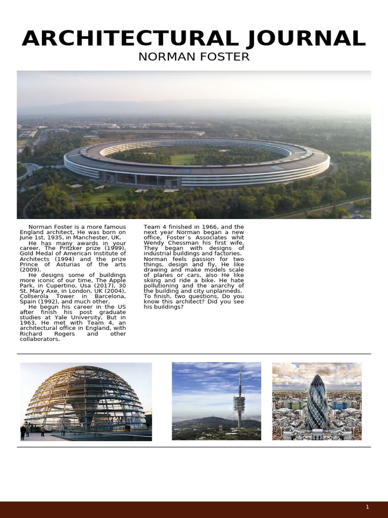 Norman Foster: Iconic Architect Biography | PDF