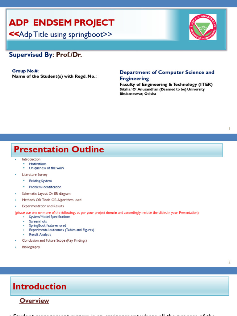 ADP-Endsem-project-presentation Template | PDF | Information Technology | Computing