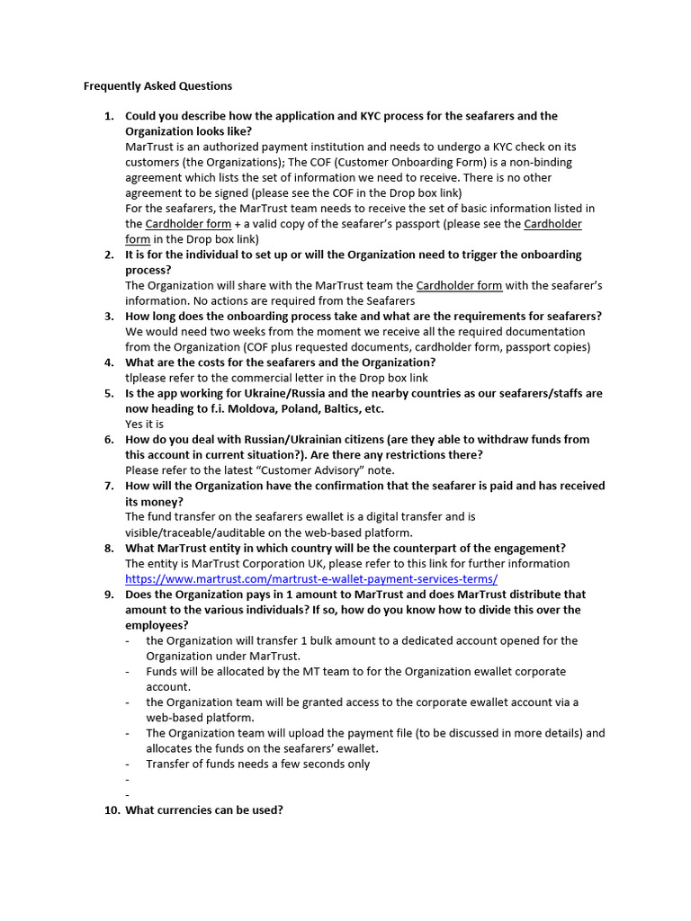 Seafarer Payment Process Guide | PDF