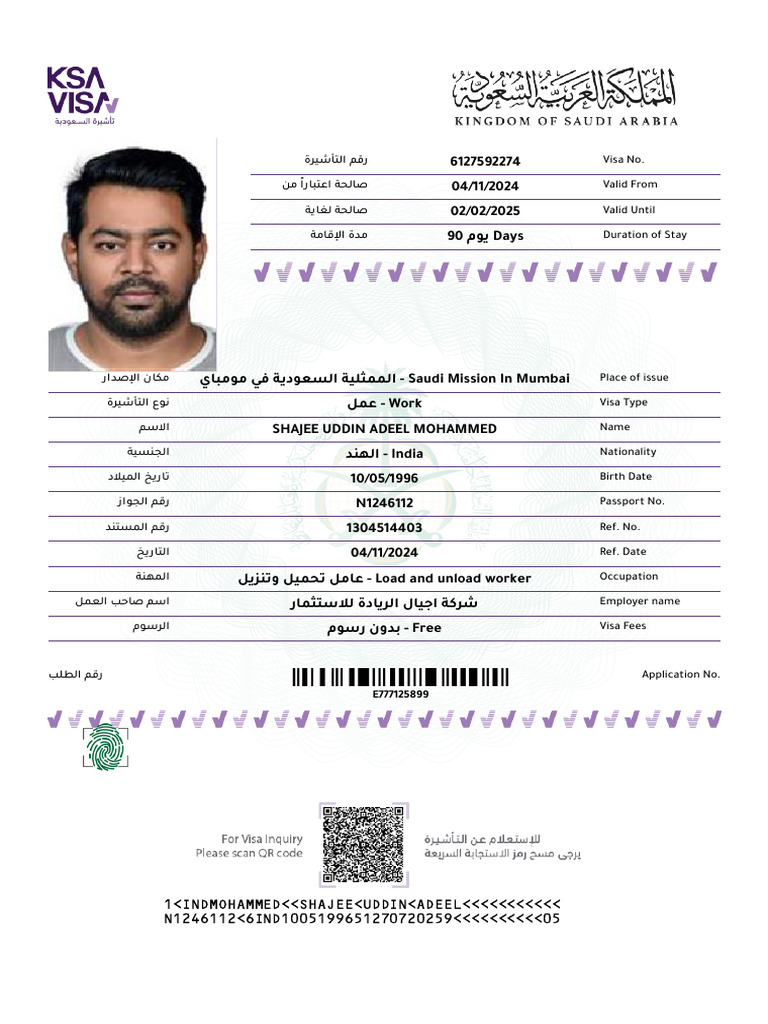Shajeeuddin Visa | PDF