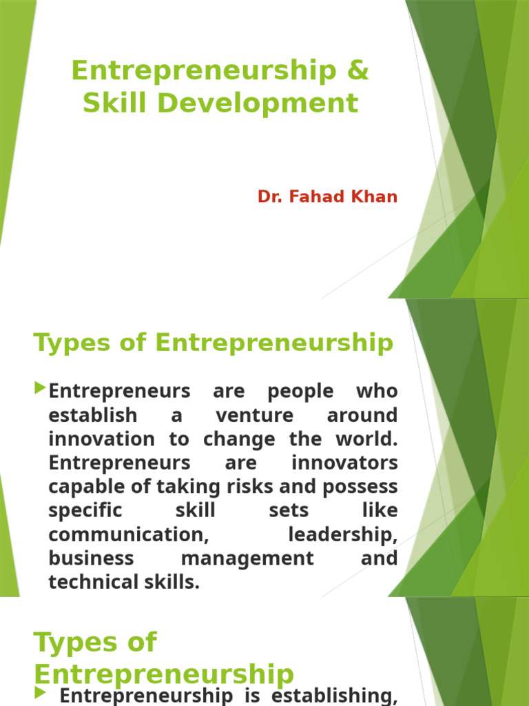 Types of Entrepreneurship Explained | PDF | Entrepreneurship | Social ...