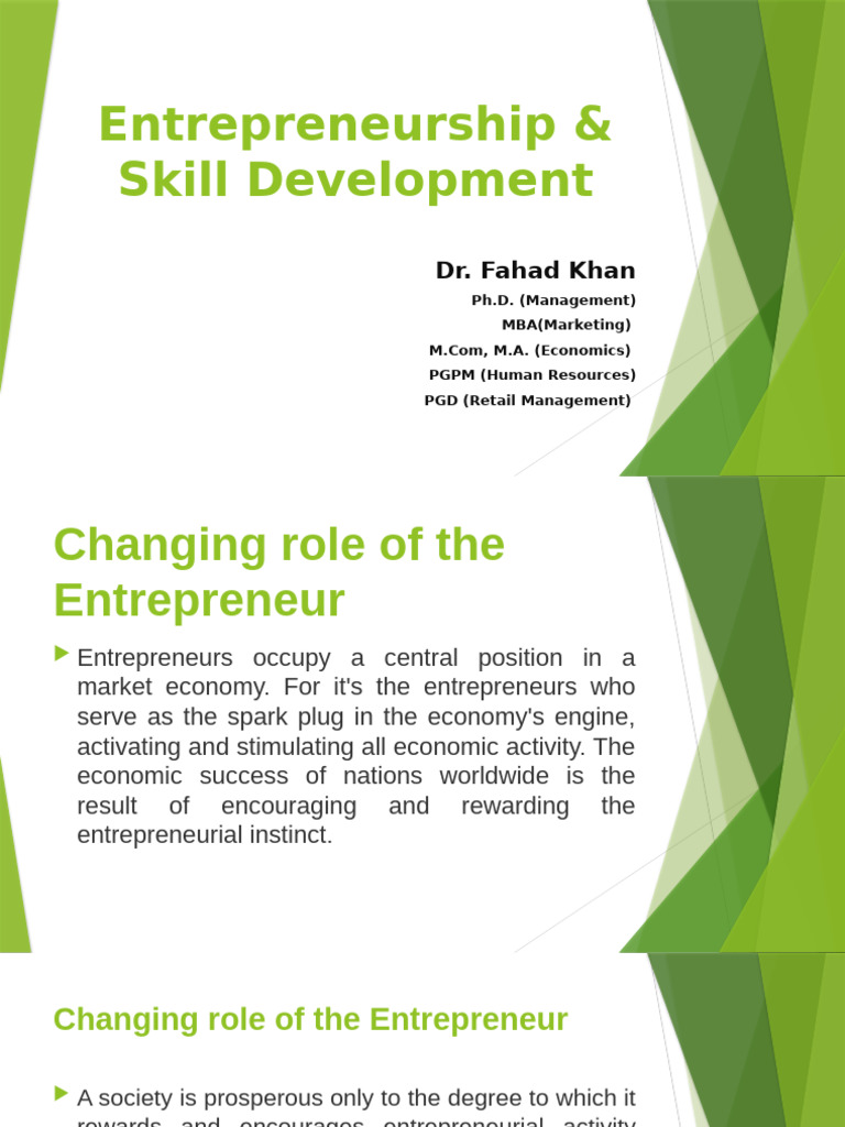 Changing Roles of An Entrepreneur | PDF | Entrepreneurship | Economies