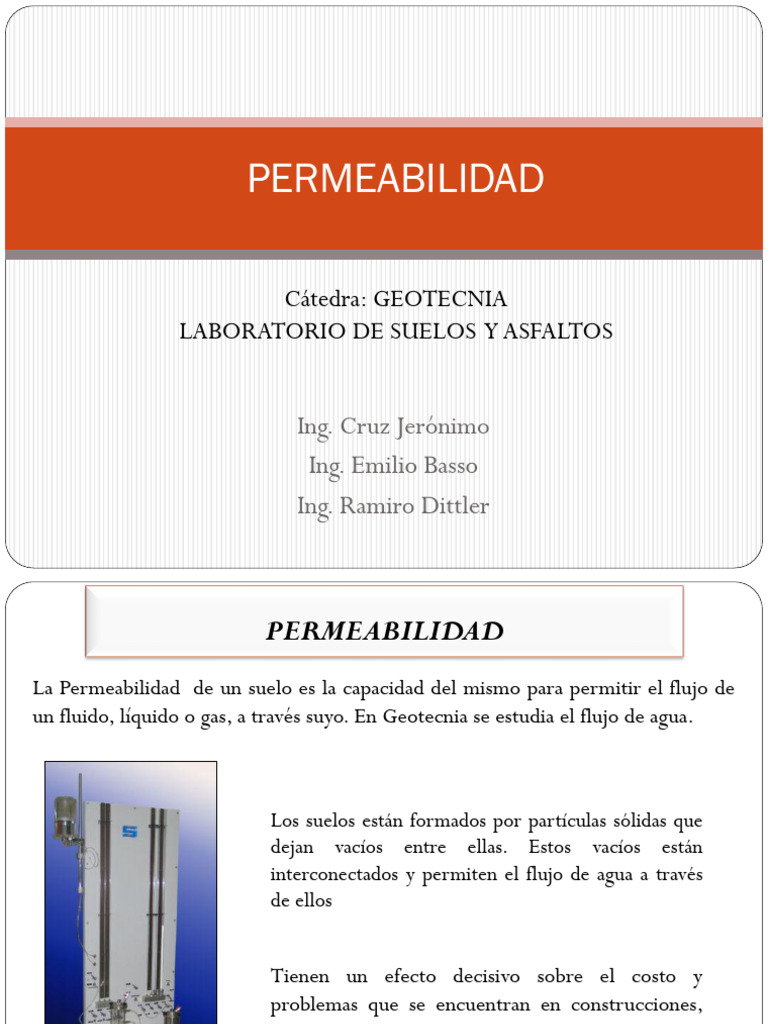 Permeabilidad | PDF | Permeabilidad (Ciencias de la Tierra) | Física Aplicada e Interdisciplinaria