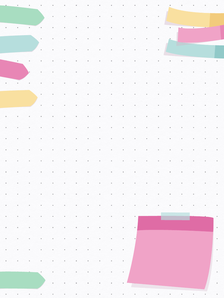 Pastel Sticky Notes Dotted Paper Blank Page Border PDF | PDF
