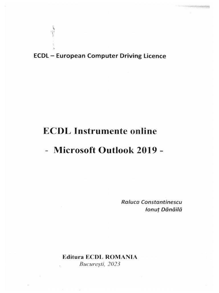 ECDL Instrumente Online Microsoft Outlook 2019 | PDF