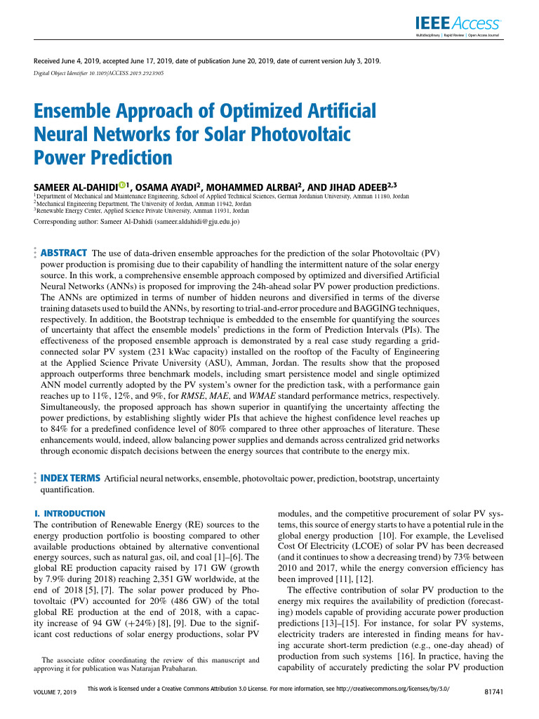 Solar PV Power Prediction Model | PDF | Photovoltaics | Prediction