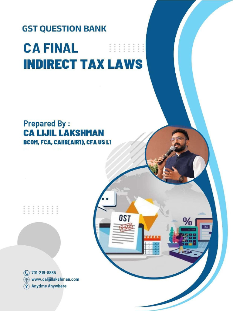 IDT GST CA Final Question Bank Module 1 | PDF | Lease | Value Added Tax