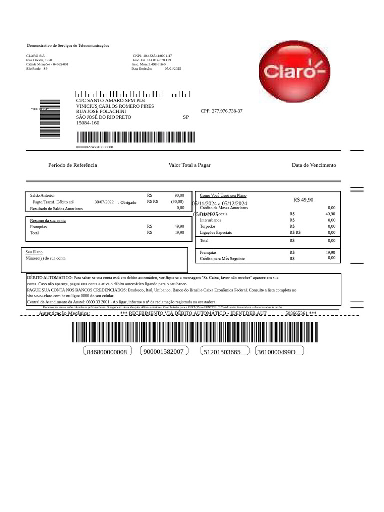 Comprovante de Residencia | PDF | Brasil | Bancos