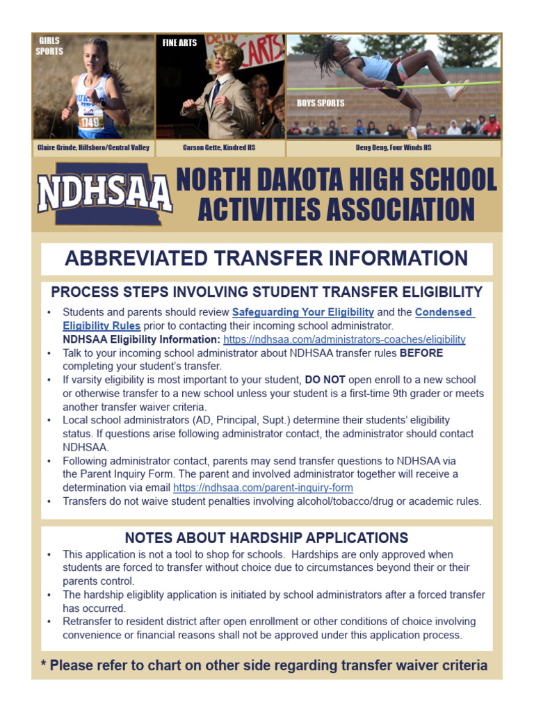 NDHSAA Transfer Rules | PDF | Justice | Crime & Violence