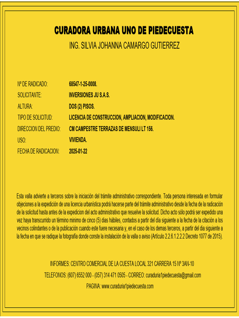 VALLA PARA LICENCIA-Model | PDF