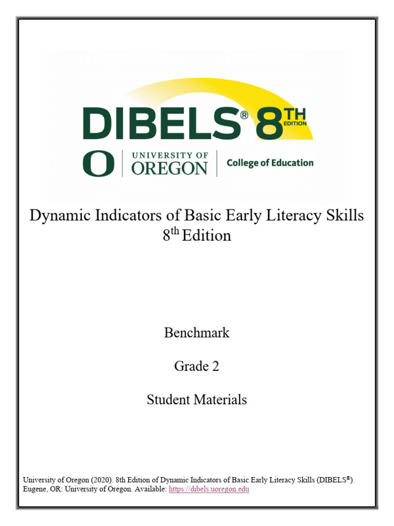 Dibels 8 Benchmark 2 Student 2020-1 | PDF