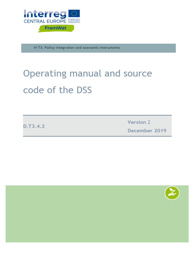 DT342 Operating Manual and Source Code of the DSS | PDF | Crop Rotation | Microsoft Excel