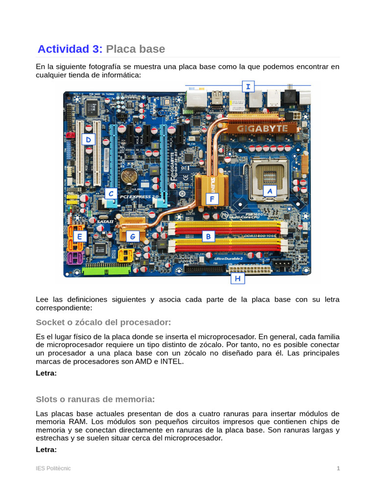 Actividad 3 | PDF | Microprocesador | Hardware de la computadora