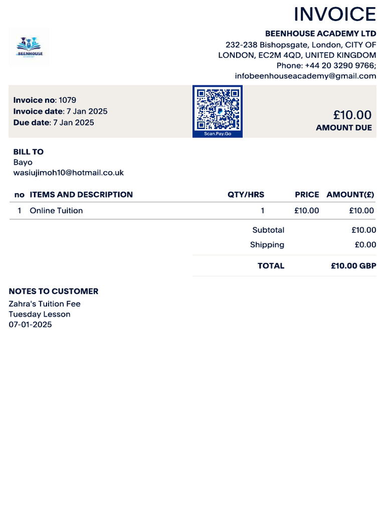 Invoice - 1079 | PDF