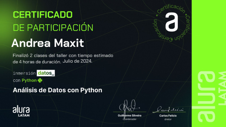 Certificado Inmersion Python 4 | PDF