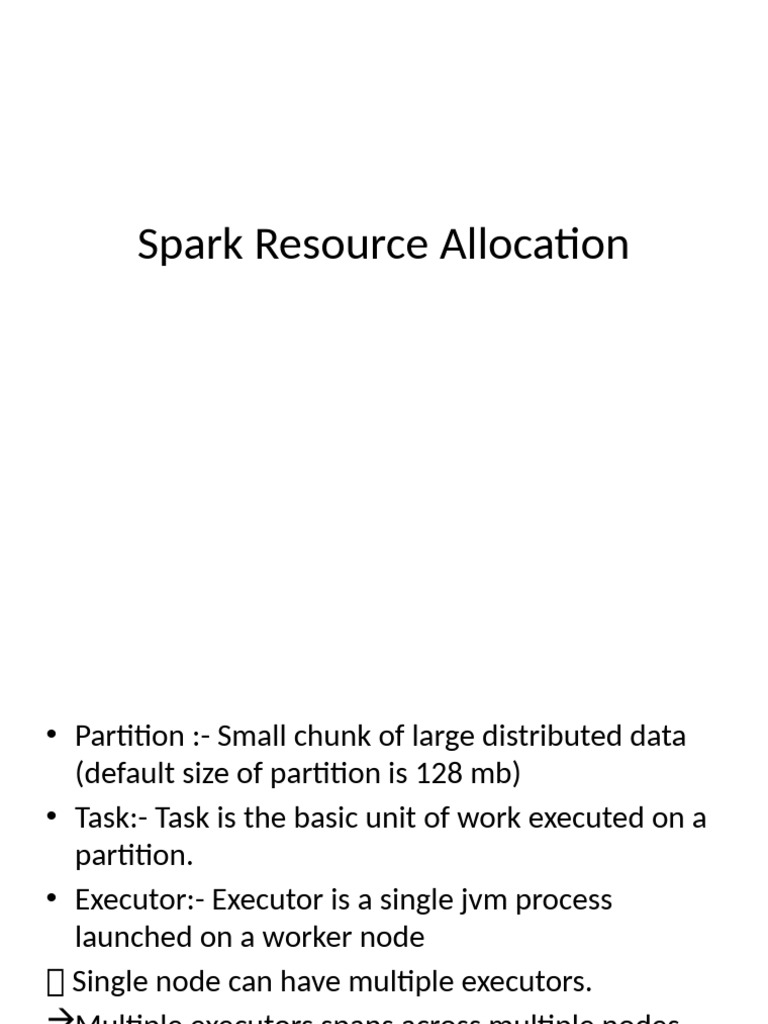 Spark Resource Allocation | PDF